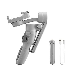 Zhiyun Smooth Q3 Combo, 3-Axis Phone Gimbal with Fill Light and Gimbal Bag, Portable & Foldable, Gesture Control, Video Recording, Auto Tracking Gimbal Stabilizer for Smartphone for iPhone & Android