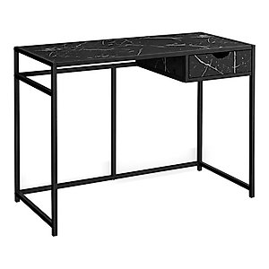 UrbanPro Computer Desk Home Office Laptop 42" L Work Metal Black Marble Look