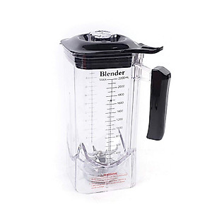 2200W Commercial Electric Blender, 2.2L Fruit Juice Smoothie Maker Soundproof Cover Blender Fruit Food Mixer Countertop Blender With Shield Quiet Sound Enclosure for Puree Ice Crush Smoothies (A)