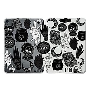 Halloween Witchcraft Magical Pattern Case Compatible with All Generations iPad Air Pro Mini 5 6 11 inch 12.9 10.9 10.2 9.7 7.9 Plastic Fabric Cover Slim Smart Stand SN1067 (8.3" Mini 6th gen)