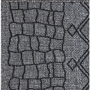 Gertmenian Indoor Outdoor Area Rug, Classic Flatweave, Moroccan Collection II, Stain & UV Resistant Carpet, Deck, Patio & Mudroom, 7x10 Large, Diamond Tribal Dark Gray, 18455