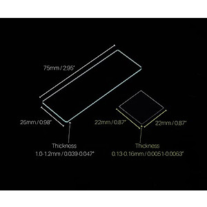 MILLSYN 50 pcs Microscope Slides Blank Plain, Plus 100 pcs Coverslips Ultra-Clear Cover Glasses