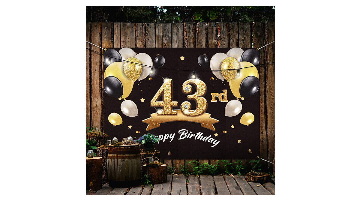 PAKBOOM 43rd Birthday Banner - Celebrate in Style!