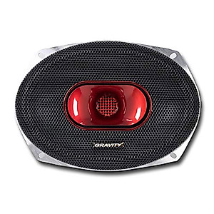 Gravity WZP69 Warzone Series 6x9 inch 4 Ohm Pro Midrange Coaxial Loud Corrugated Surround Speaker 4-Ohms with 800W Max, 1 Speaker Car Audio High Standard Reliability Testing