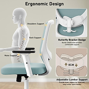 Vansalute Office Chair, Ergonomic Desk Chair with Adjustable High Back, Breathable Mesh Computer Chair with Adjustable Armrests, Rolling Swivel Comfy Task Chairs, Executive Chair for Home Office