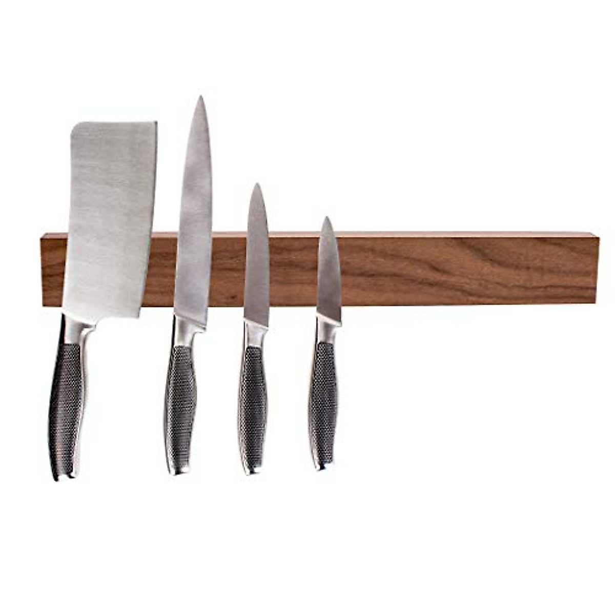Walnut Magnetic Knife Holder, 16 Inch, Wooden Knife Magnetic Strip For Wall, Cooking Utensil Key Organizer Tool Wall, Neodymium Magnet