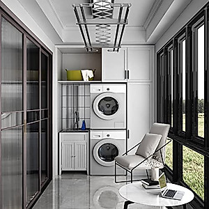 VINGLI 24-Inch Laundry Sink with Cabinet and Pull-Out Sprayer Faucet, Stainless Steel Utility Sink with Cabinet, White Cabinet with Sink for Laundry & Utility Room, Kitchen, Bathroom, Basement