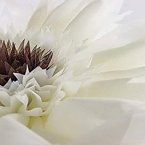 ELSKERJW Flower Pillows, Round Throw Pillows with Insert Accent Aesthetic Cushion Decorative 3D Handmade Pillows Unique Pillows for Home Bed Couch Chair Gifts White 14Inch