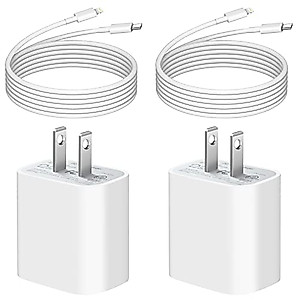 10FT iPhone 14 Fast Charger[Apple MFi Certified] 20W PD USB C Wall Charger 2-Pack Fasting Charging Adapter Compatible with iPhone 14/14 Pro Max/13 Pro/13/12 Mini/12 Pro Max/11 Pro Max/XS Max/XS