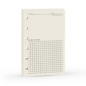 A7 Planner Refill, A7 Agenda Refill Diary Note Daily Plan Paper for Filofax,6 Hole/100gsm Paper Removable Planner Inserts 6 Rings, 4.84 x 3.23'', Harphia