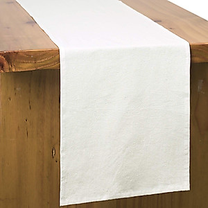Letjolt White Table Runner Rustic Table Runner 12x72 Inches Cotton Table Runner Plain Table Runner
