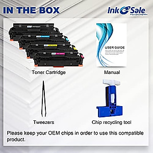 INK E-SALE 4-Packs Compatible Toner Cartridge Replacement for HP 414X 414A M454dw M479fdw for HP Color Pro M454dw M454dn MFP M479fdw M479fdn Black Cyan Yellow Magenta Printer