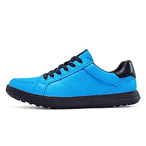 DHAEY Womens Waterproof Golf Shoes Mesh Breathable Outdoor Golf Walking Sport Sneakers for Men (Color : Blue, Size : 11 Women/9.5 Men)
