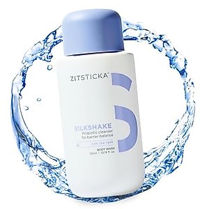 ZitSticka Body Wash - SILKSHAKE Probiotic-Rich Body Cleanser w/Tea Tree & Omega 3, 6 & 9 for Back Acne & Breakout Prone Skin, Sensitive Skin, Oily Skin, Dermatologist Tested