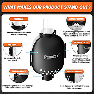 [Upgraded] 9Pcs Tree Root Growing Box with Drain Holes, Half Transparent Plant Rooting Propagation Ball & Metal Core Twist Ties, for Fast Propagation Plants (size M)