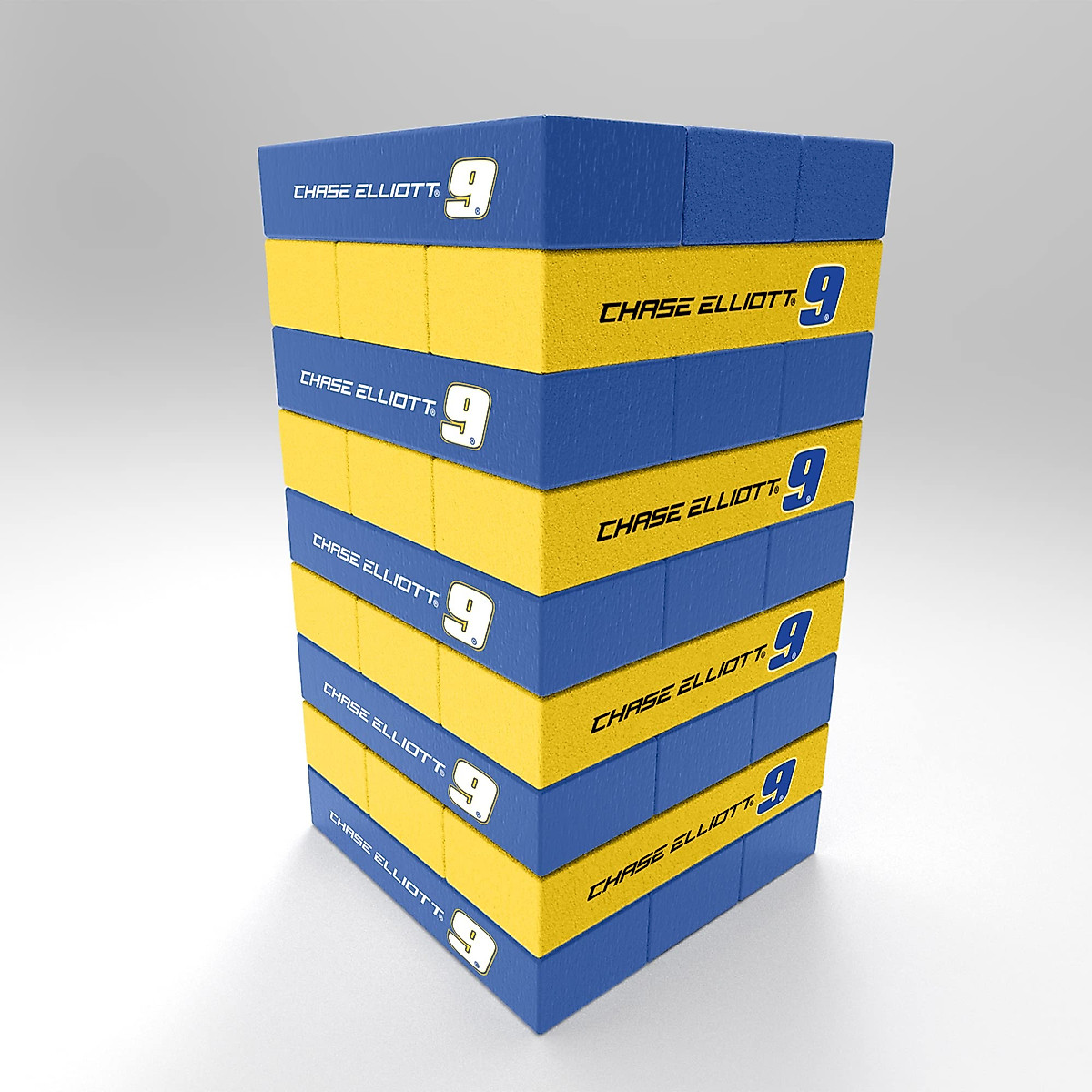 Rico Industries NASCAR Chase Elliott Mini Travel Team Tower Mini Team Travel Team Tower - Wood Stackem Game 4.75 x 2.5