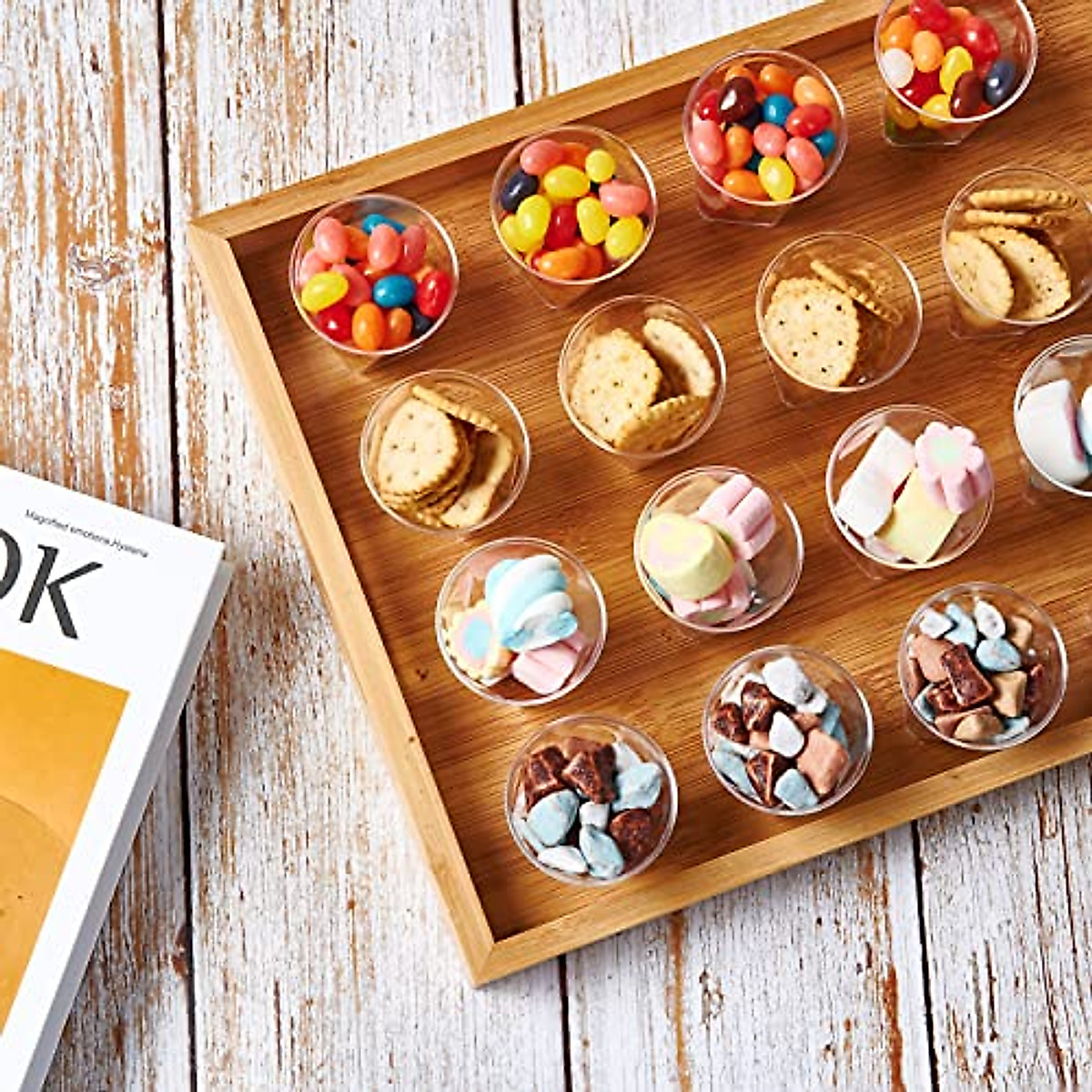 JOLLY CHEF 300 Pack 2 oz Plastic Shot Glasses,2 oz Clear Disposable Plastic Cups Heavy-duty Party Glasses, Disposable Cups for Wedding, Thanksgiving, Christmas, Halloween Party