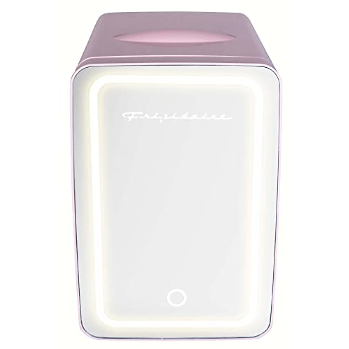 FRIGIDAIRE EFMIS170-PINK Mini Portable Compact Personal Fridge, 6.5L Capacity, 9 Cans, Makeup, Skincare, Freon-Free & Eco Friendly, Includes Home Plug & 12V Car Charger, 2022 Version, Pink