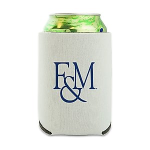 Franklin & Marshall College Secondary Logo Can Cooler - Drink Sleeve Hugger Collapsible Insulator - Beverage Insulated Holder