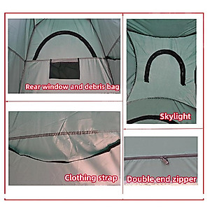 Spacious Changing Room, Outdoor Camping Portable Toilet Tent, Pop Up Privacy Tent，Automatic Shower Tents，Fishing Changing Sheds, Sturdy and Easy Fold (Green)