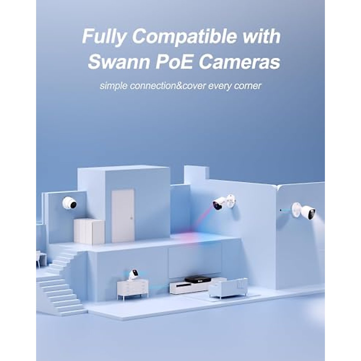 Swann 4K 16Channel Security Camera System NVR Recorder: nvr-8580 Security PoE NVR Box with 2TB HDD,24/7 Continuous Recording,Work with Swann IP 12MP/4K/5MP/4MP HD Cameras, SRNVR-168580H