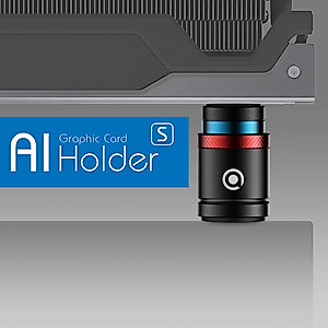 anidees Graphics Card Brace GPU Support Bracket, Full Aluminum Holder Provides Strong Support and Stand for Universal VGA Card, Support from 25 to 62mm Length, AI-GP-S