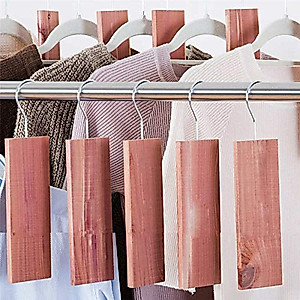 FunSpt 26 Pcs Cedar Blocks Combination with Fragrance Odor 100% Nature Aromatic Red Ceder Planks for Hanger Wardrobes Closets Drawers Freshener Clothes,Combination 001