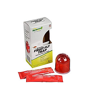 RESCUE! Fruit Fly Trap – Reusable, Includes Liquid Bait Attractant