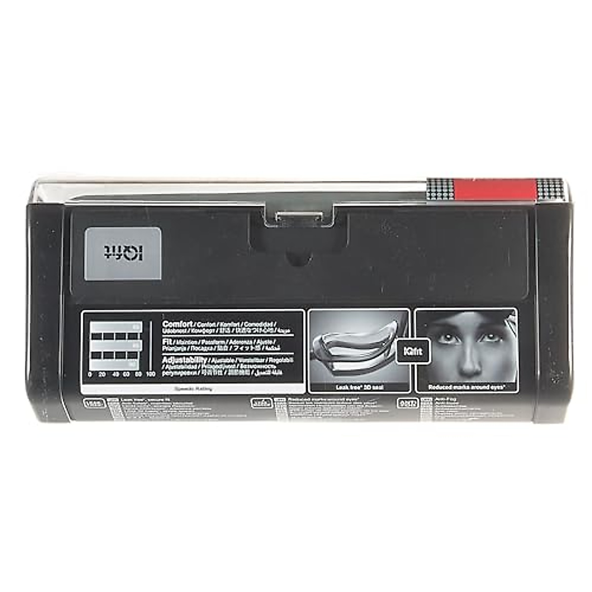 Speedo Adult Aquapure Goggle - Red/smoke