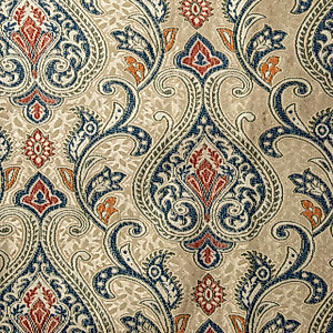 Decora Furnishings Vintage Versailles Damask Design Luxurious Classic Jacquard Fabric Upholstery Cushion Dining Chair Window Treatment Craft Renaissance Rococo Victorian 54" Width by The Yard (Cream)