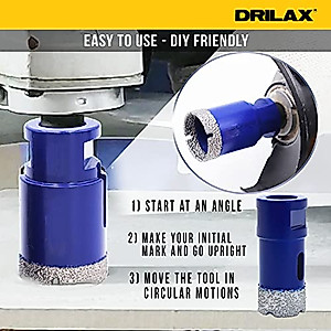 1 inch Diamond Hole Saw Heavy Duty Masonry Drill Bit for Concrete, Granite, Quartz, Porcelain, Ceramic, Tile, Brick, Cinder Blocks 5/8"-11 Thread Connection for Angle Grinders