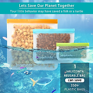 Reusable Storage Bags,10 Pack Reusable Food Container Bags Sets BPA Free Freezer Bags,2 Food Storage Gallon Bags,4 Leakproof Sandwich Bags and 4 Kids Snack Bags,Resealable Silicone for Meat Fruit