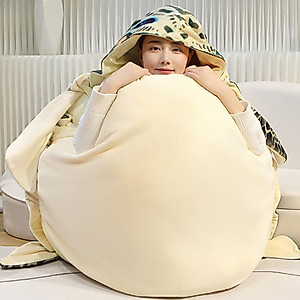 Yuthsona 40IN Wearable Turtle Shell Pillows Tortoise Plush Pillow Turtle Shell Stuffed Animal Costume Plush Toy Funny Dress Up Creative Gifts for Boys and Girls