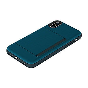 Incipio STOWAWAY - Back cover for cell phone - Plextonium, Flex2O polymer - navy - for Apple iPhone X