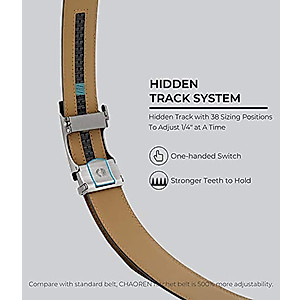 CHAOREN Leather Ratchet Belt Men - Customizable Fit, Effortless Style (35mm)