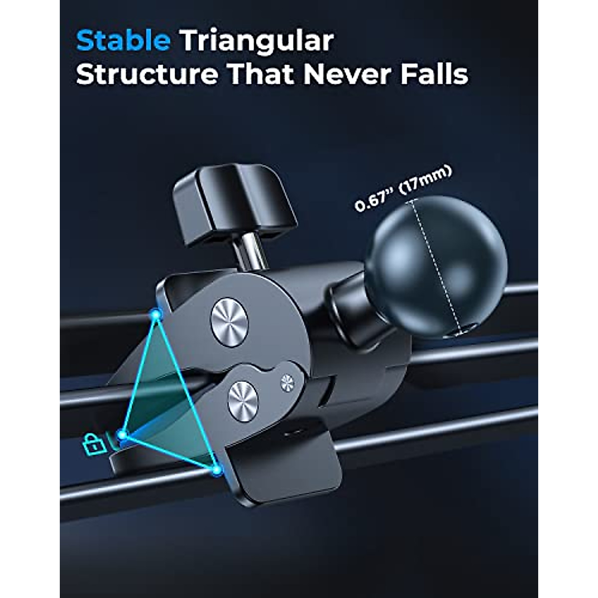 JOYROOM Universal Car Vent Clip for Car Phone Mount, Wireless Car Charger, Magnetic Phone Holder, Anti-Shaking Vent Grip Fit for Car Phone Holders with 17mm Joint Ball Mount Clip [Diameter 0.67 inch ]