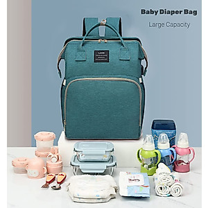 Shiaodsspcv Baby Diaper Bag Backpack-Baby Bag for Boys & Girls, Baby Diaper Backpack, Foldable Baby Diaper Bags (Green)