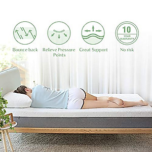 Novilla Twin Mattress, 10 inch Gel Memory Foam Twin Size Mattress for Cool Sleep & Pressure Relief, Medium Firm Mattresses, Bliss (NV0M801-10-T)