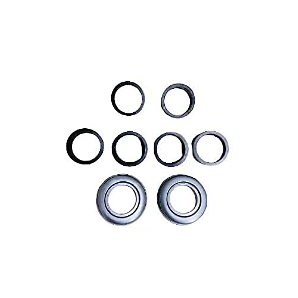 2 New 4.10/3.50-4" Solid Flat-Free Sawtooth Wheel w/Grease Fitting for Hand truck Dolly All Purpose Utility Cart, Offset Hub 2.25"-4.00", 5/8" Bearing installed w/Extra 3/4" Bearing