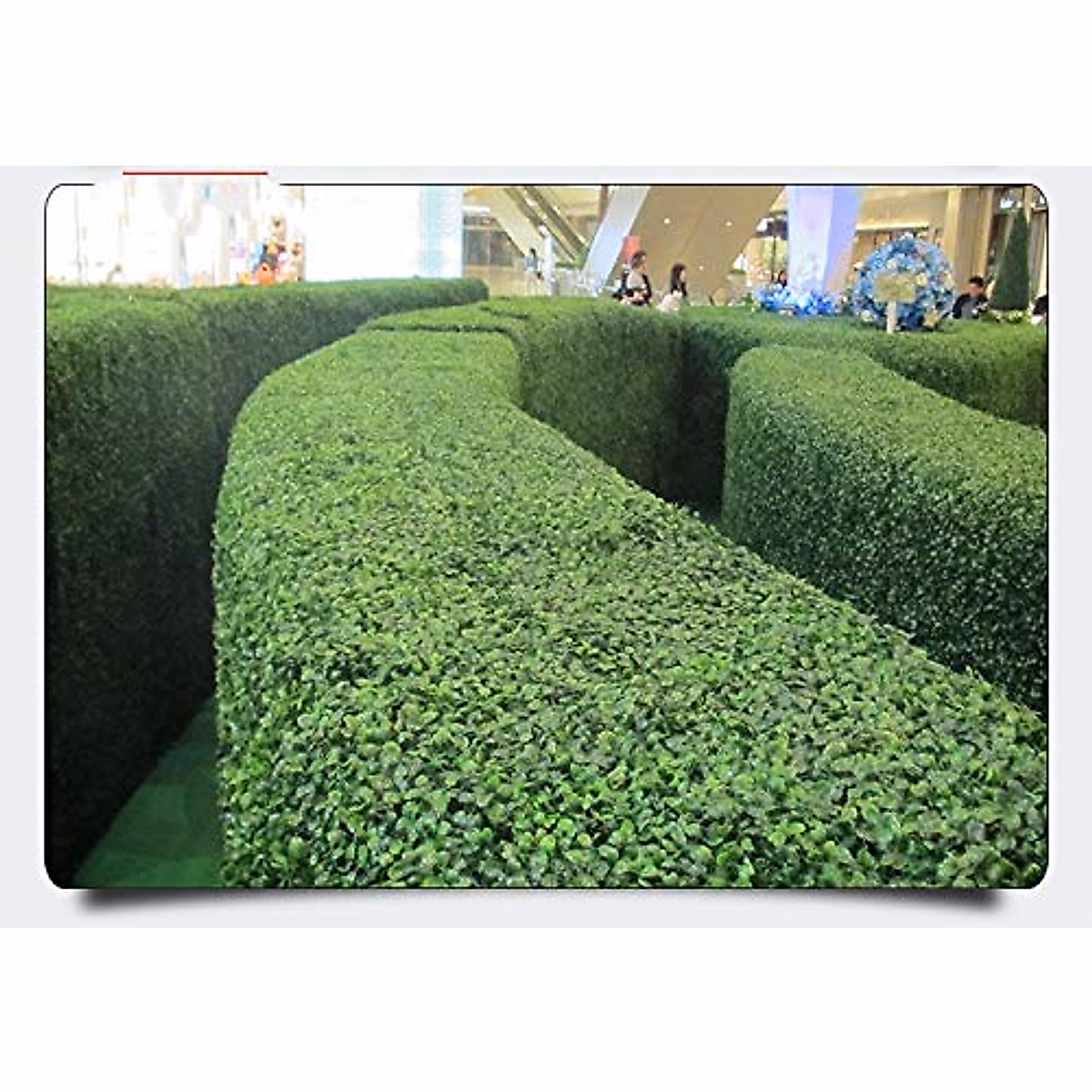 Artificial Hedges Panels,Artificial Boxwood Hedge Mat, Boxwood Greenery Ivy Privacy Fence Screening, Home Garden Outdoor Wall Decoration, 20"x20" per pc (12 pcs Pack) (boxwood green)