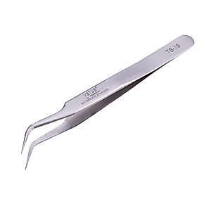 Vetus TS-15 Stainless Steel Precision Curved Tweezers for Eyelash Extension, Electronics Jewelry Hobby Craft