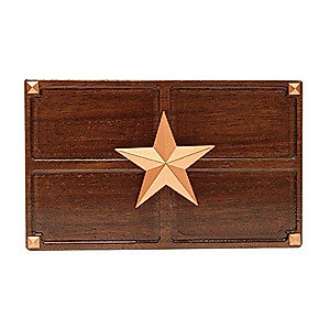 Hampton Bay Wireless or Wired Door Bell, Medium Oak Wood with Texas Star Medallion