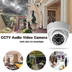 Vanxse® CCTV 24ir Leds 1/3 CCD 800tvl Indoor Dome Audio Camera D/n Security Surveillance Camera