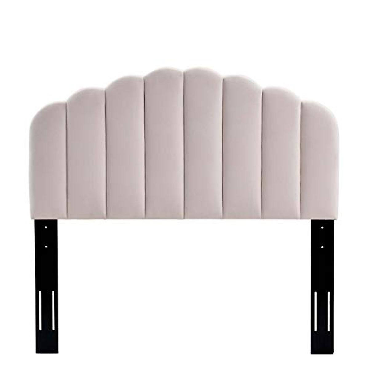 Modway Veronique Channel Tufted Performance Velvet Upholstered Full/Queen Headboard in Pink