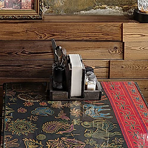 Authumberdale Vintage Napkin Holder with Salt and Pepper Shakers Caddy