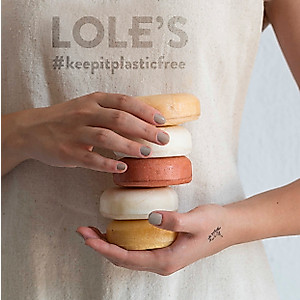 LOLE'S Shampoo Bar and Conditioner, 2in1 with Coconut Oil for Normal Hair, Volume & Strength, 99% Natural Origin, Sustainably Sourced, 3.5Oz