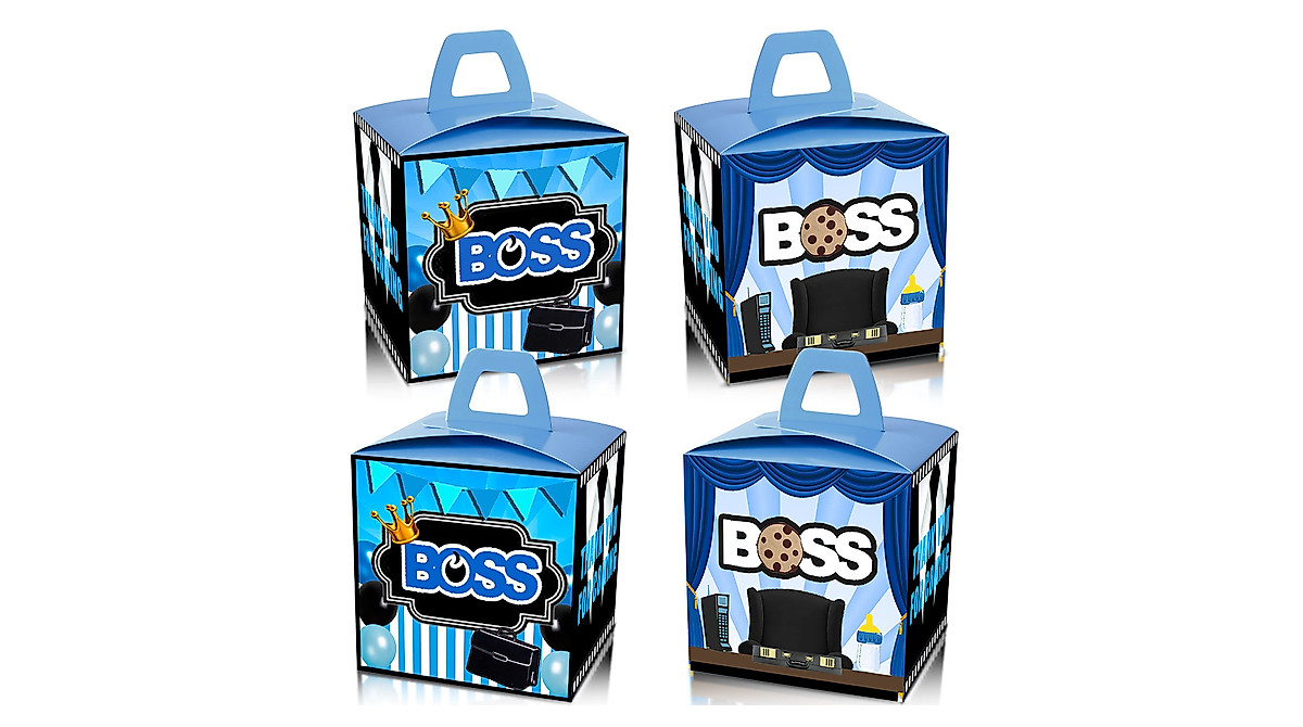 HAPPARTY BOSS Party Favor Boxes - 24 PCS for Birthday