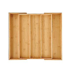 Expandable Drawer Organizer - Premium Cutlery and Utensil Tray for Silverware, Flatware, Knives in Kitchen, Bedroom, Living Room