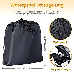 Orzbow Warm Bunting Bag Universal,Stroller Sleeping Bag Cold Weather,Waterproof Toddler Footmuff(Blue,Large)