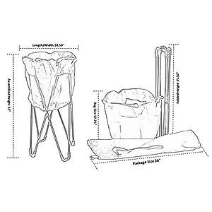 Folding Camping Outdoor Cooler Bag, Blue